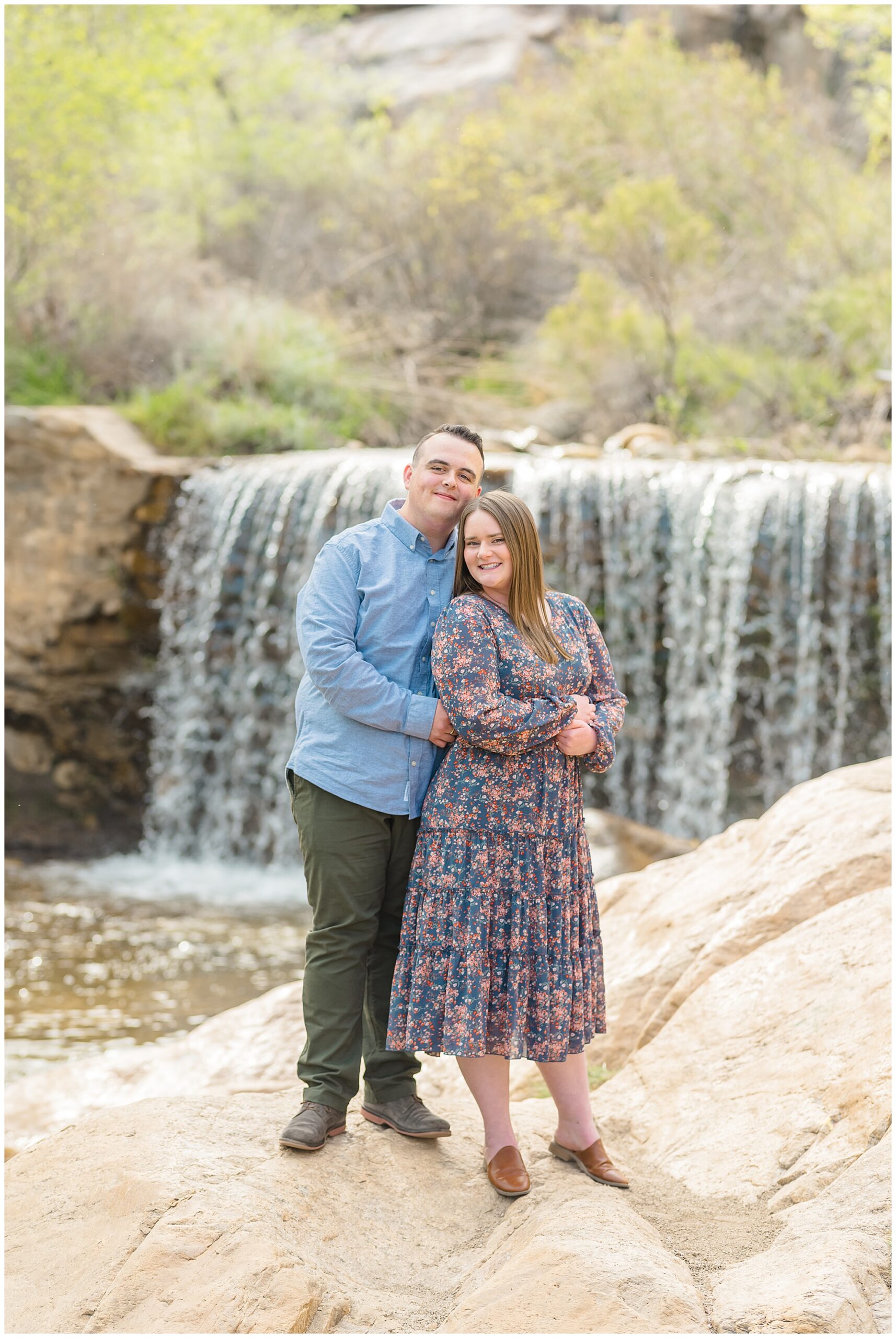 Mt Graham Waterfall Engagement Photos: Blaine & Kacey
